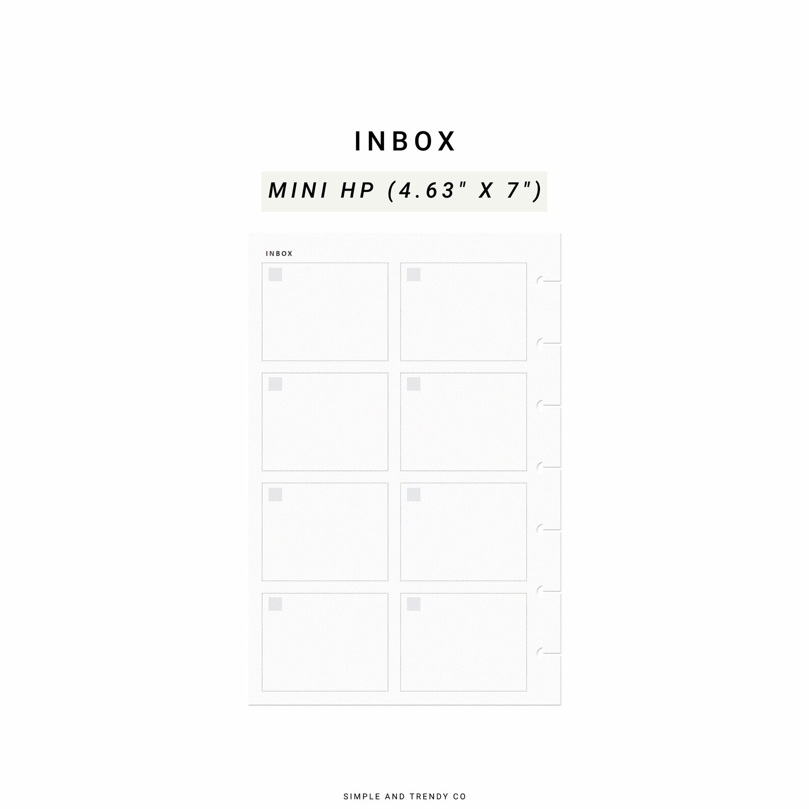 Printable Inbox Happy Planner Mini Inbox Insert Inbox Tracker - Etsy