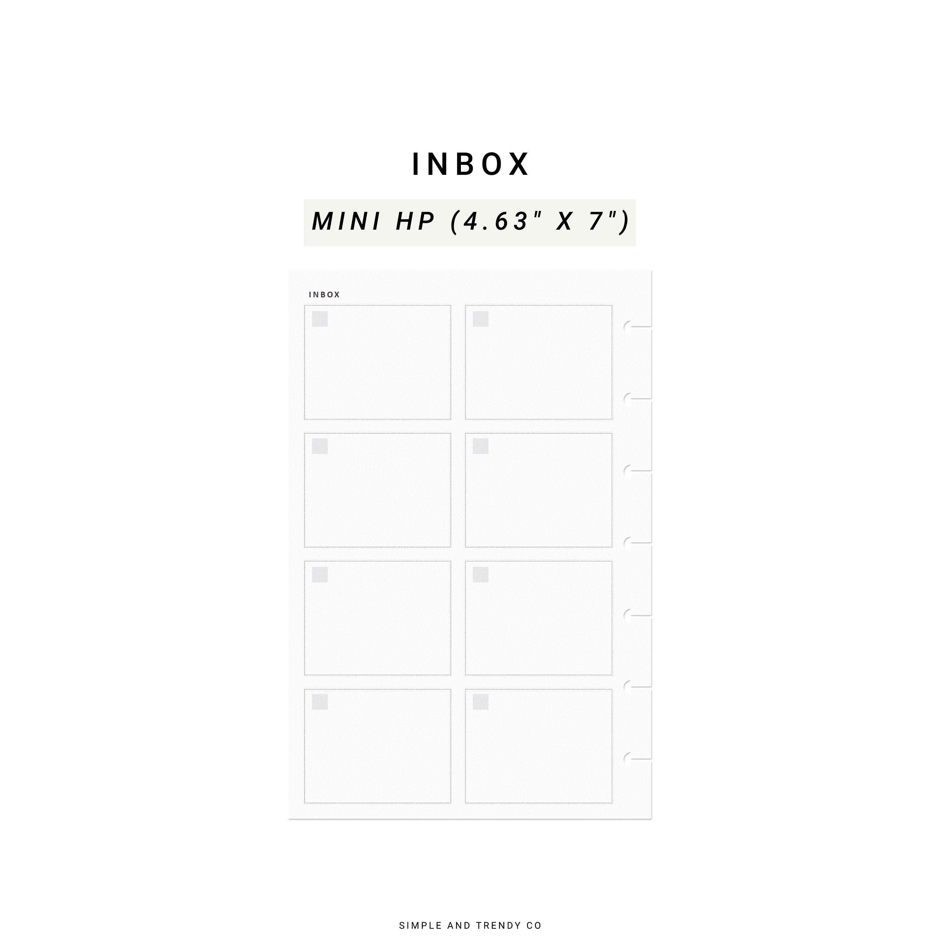 Printable Inbox Happy Planner Mini Inbox Insert Inbox Tracker - Etsy