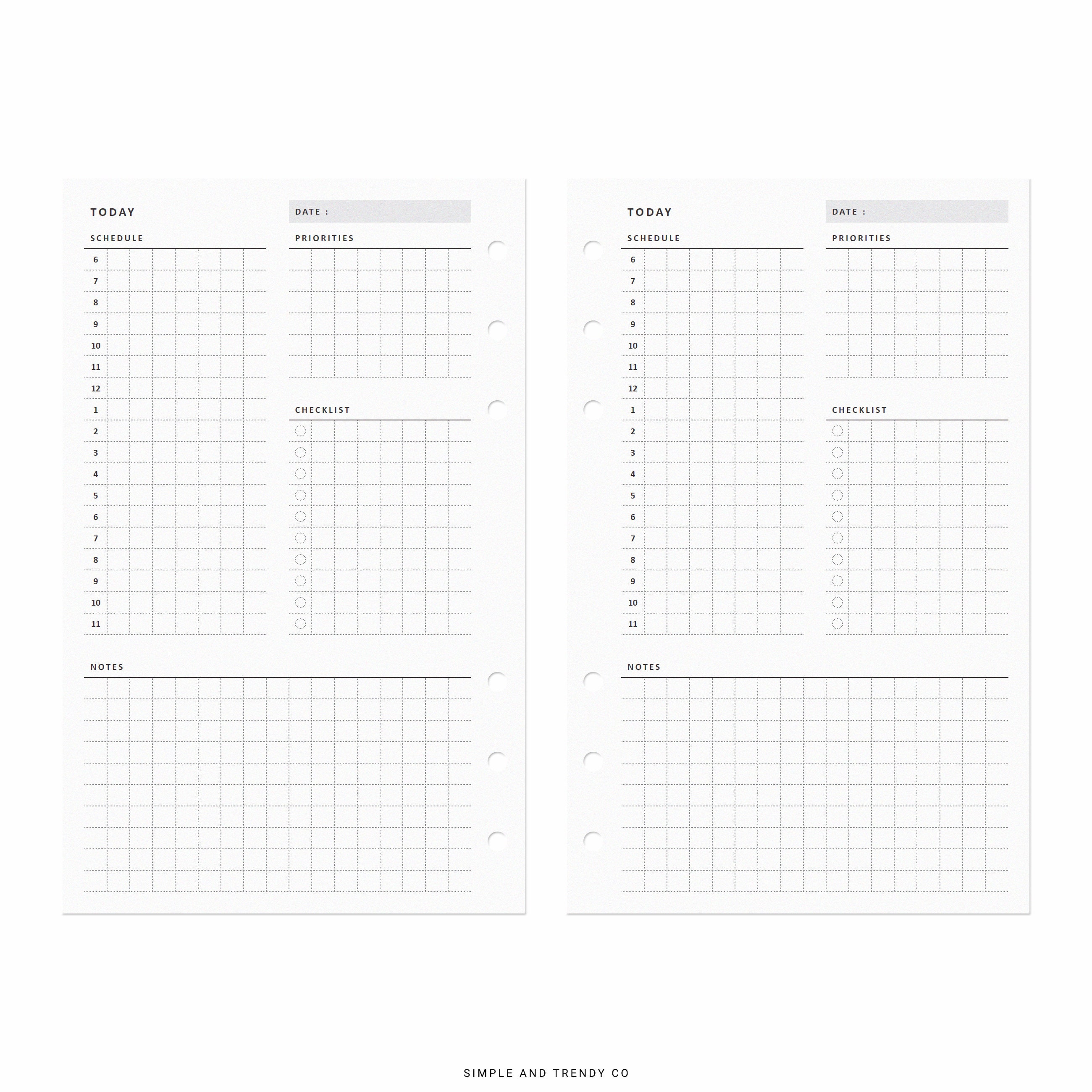 FC Compact Daily Planner Printable Daily Planners and - Etsy