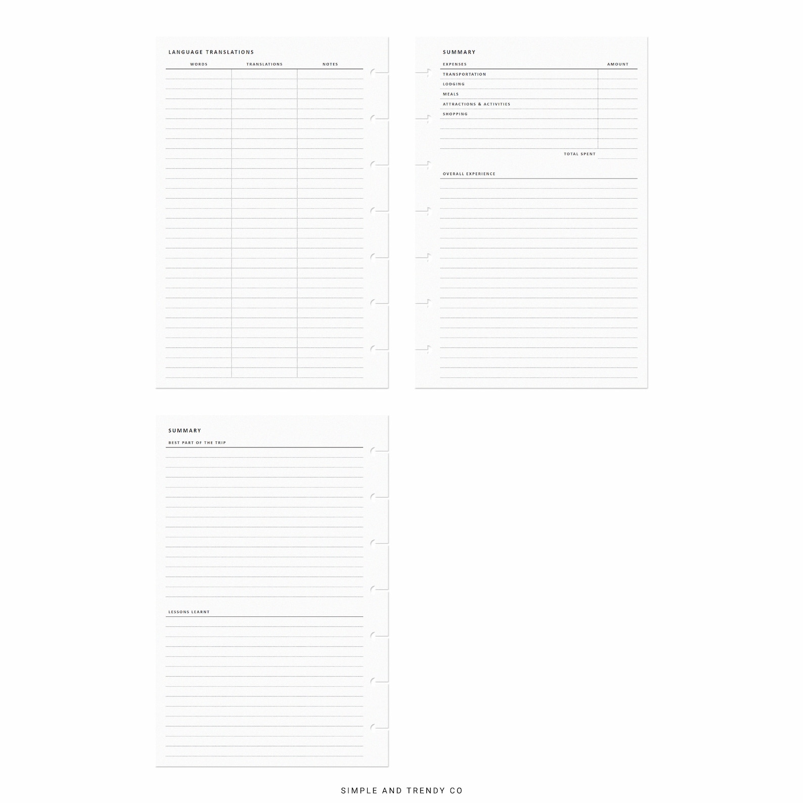 Travel Planner Printable Happy Planner Mini Family Vacation - Etsy