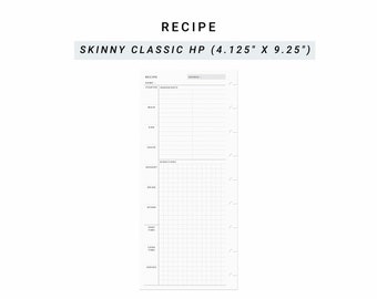 Half Sheet Recipe Template - Etsy