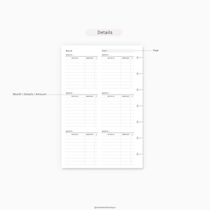 Bill Tracker Printable Happy Planner Mini Bill Organizer Bill | Etsy