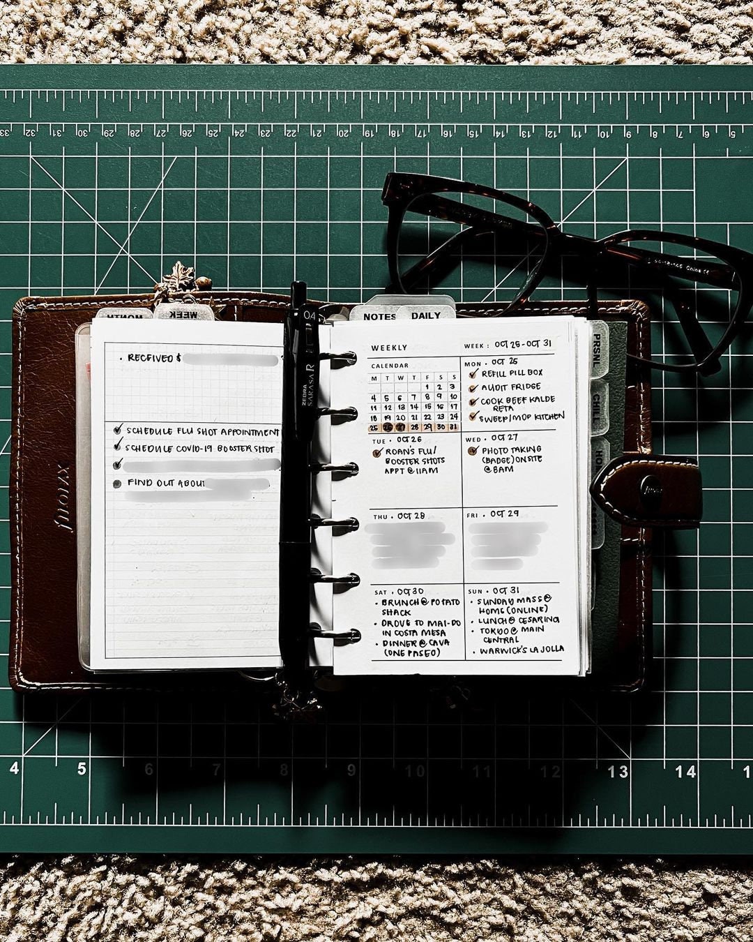 Week on One Page Printable Pocket Size Weekly 1 Page Vertical | Etsy