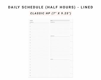 Daily Planner Printable Happy Planner Classic, Daily Planners and ...