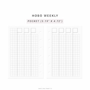 Hobonichi Weeks Pocket Size Weekly Planner, Weekly Printable Inserts ...