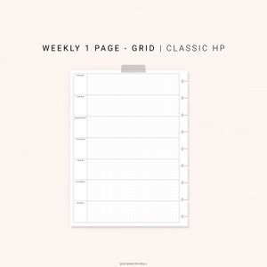 Weekly on One Page Weekly Planner Pages Printable Happy | Etsy