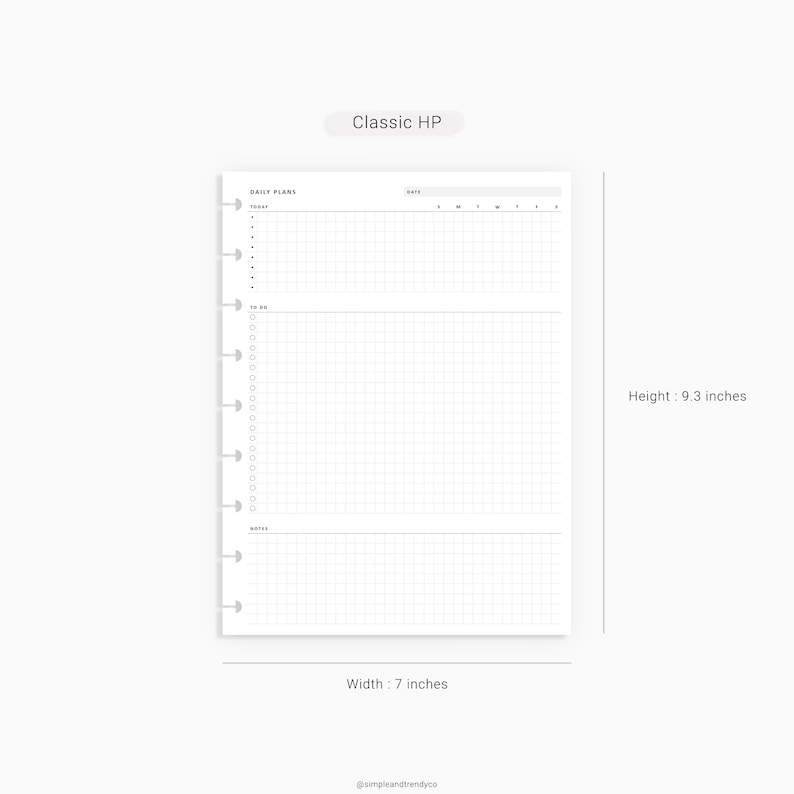Daily Planner Printable Happy Planner Classic Daily | Etsy