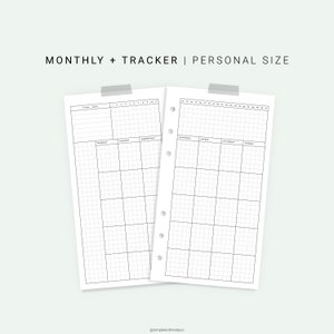 Monthly Planner Printable Personal Planner Inserts Undated | Etsy