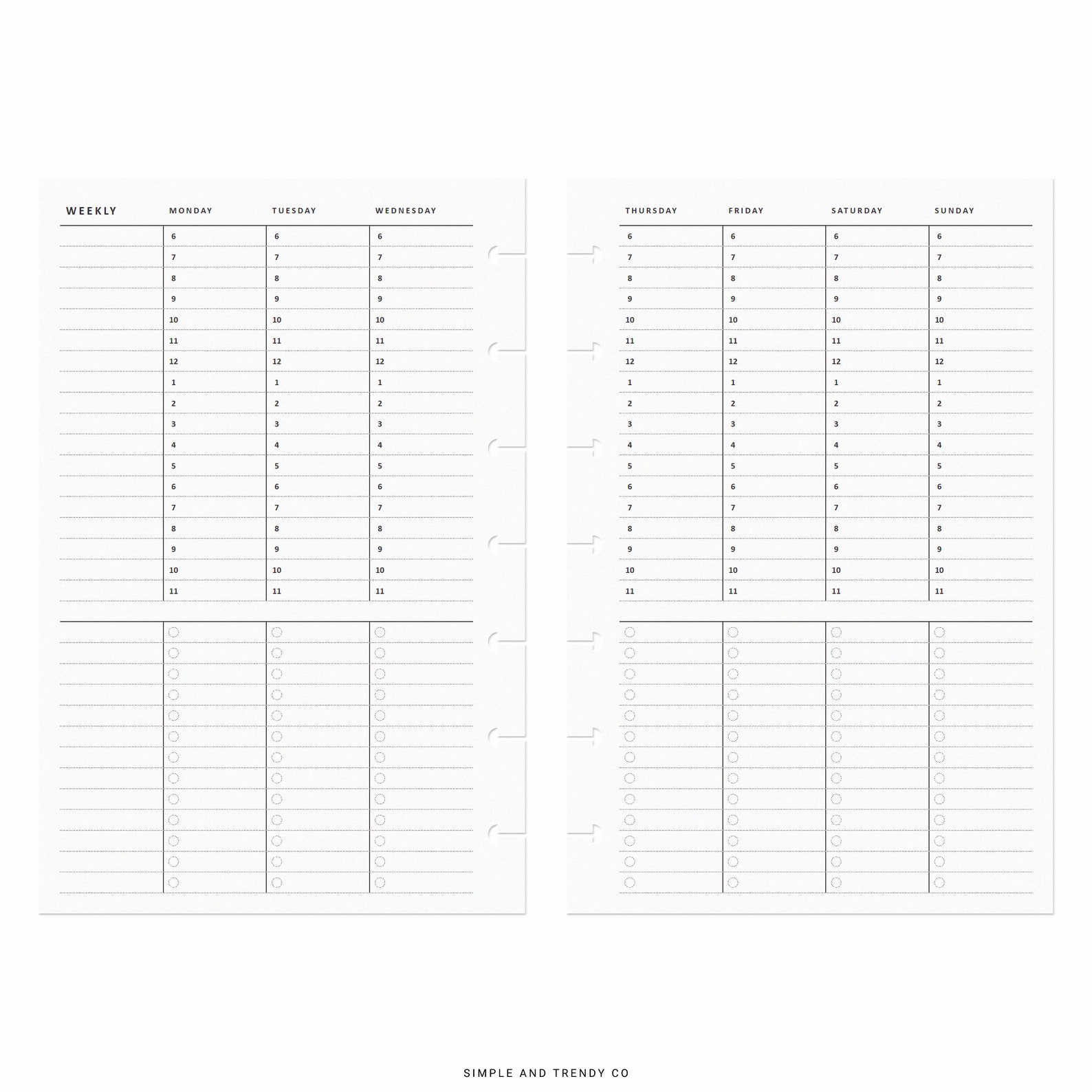 Undated Weekly Planner Happy Planner Mini Vertical Weekly - Etsy