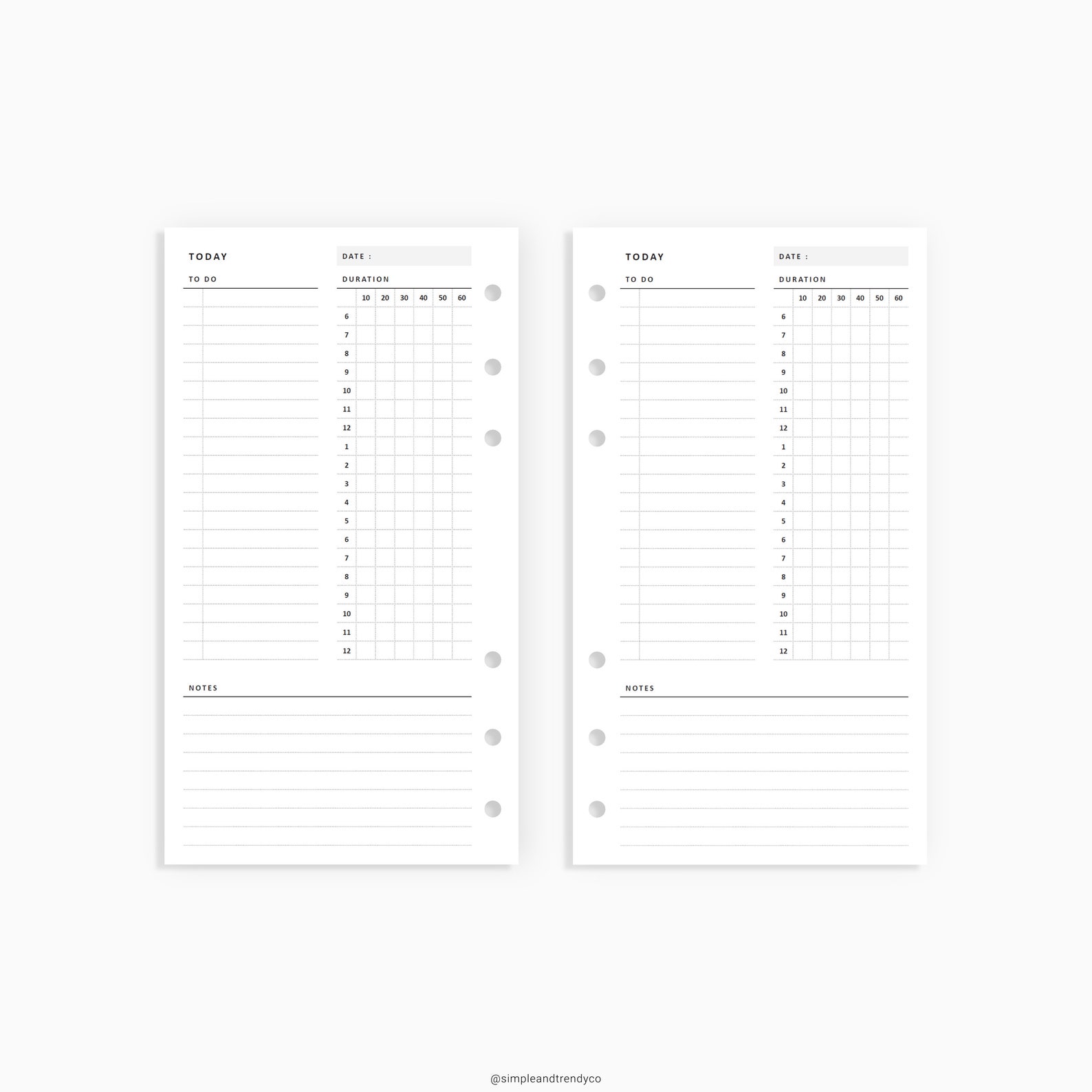 Daily Planner Printable Personal Planner Inserts Daily | Etsy