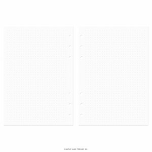 Study Note Paper Dotted Grid A5 Planner Inserts, Printable Writing ...