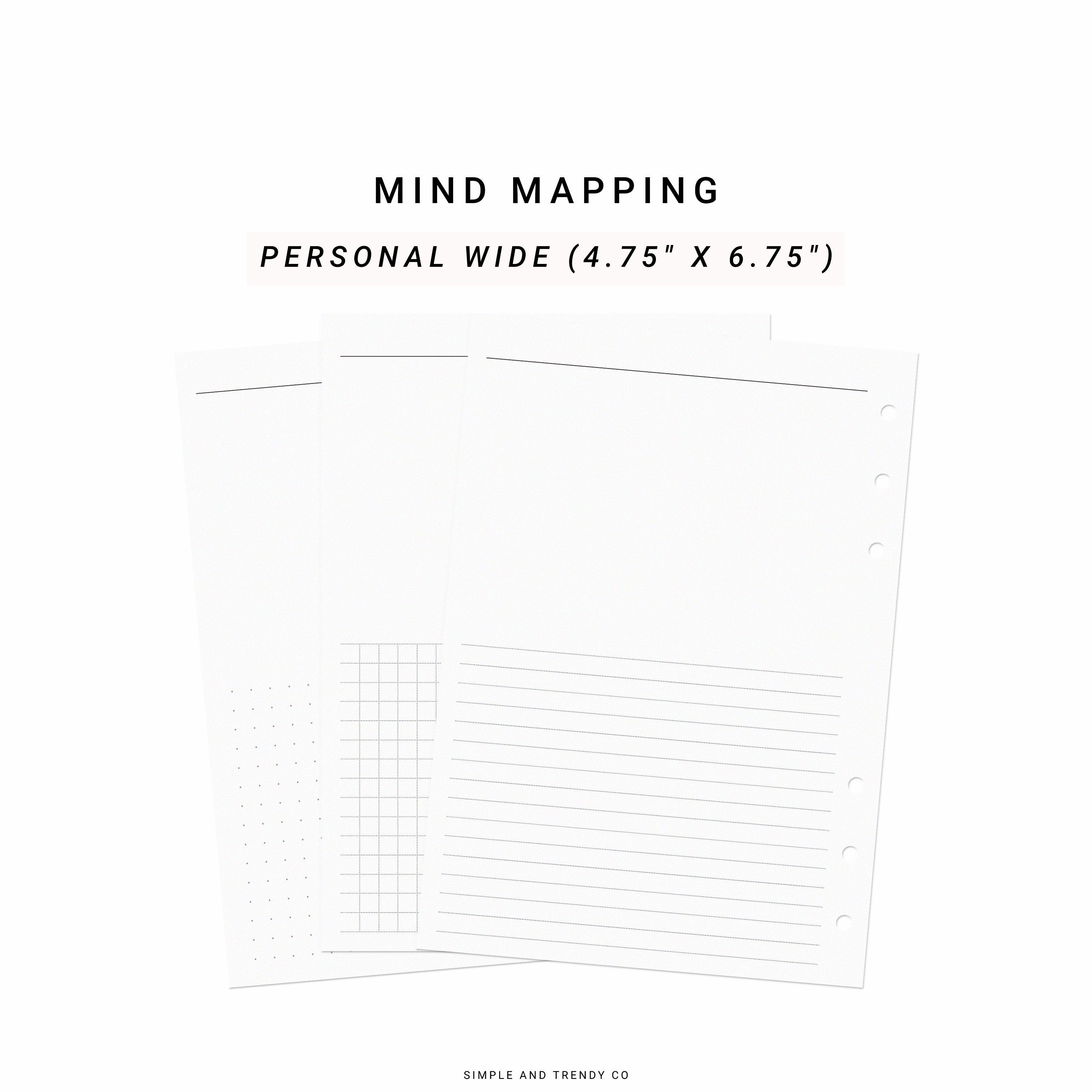 Printable Mind Map Personal Wide Monthly Mind Map Planner - Etsy