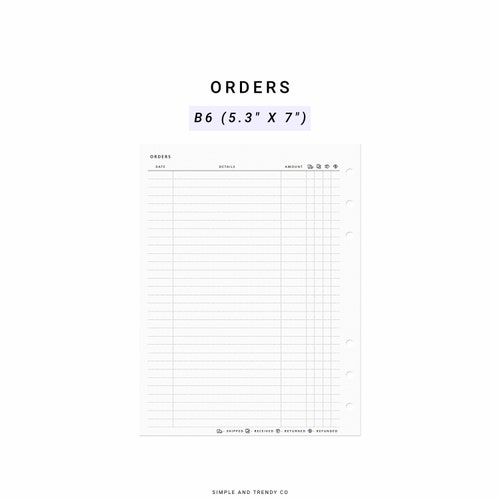 Inventory Tracker Template A5 Planner Printable Inserts - Etsy