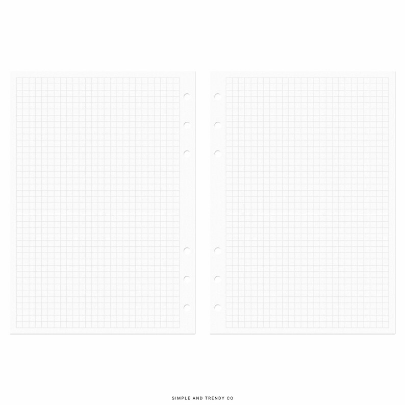 Study Note Paper Dotted Grid A5 Planner Inserts Printable - Etsy