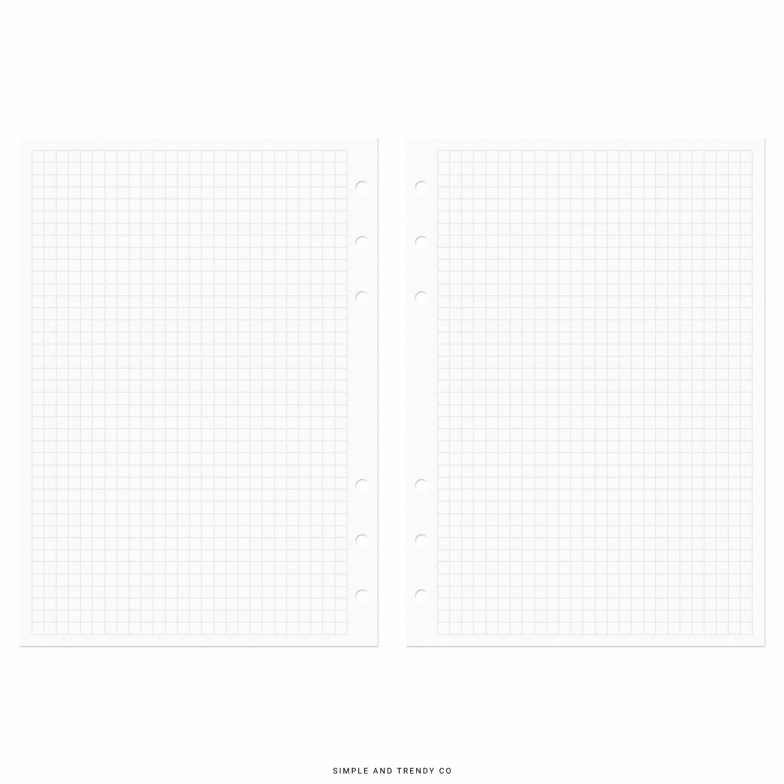 Study Note Paper Dotted Grid A5 Planner Inserts Printable - Etsy