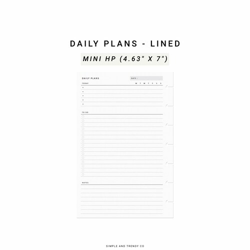 Daily Planner Printable Happy Planner Mini Daily Organiser - Etsy
