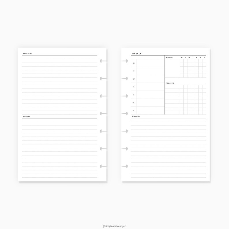Undated Weekly Planner Printable Happy Planner Mini Weekly | Etsy