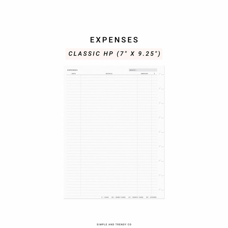 Happy planner expense tracker printable - lityinspired