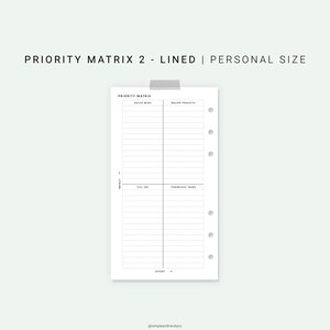 Action Priority Matrix Quick Wins Major Projects Fill Ins | Etsy