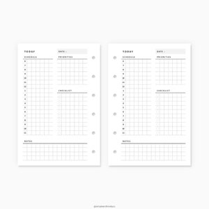 Daily Planner Printable Pocket Size Daily Planners and | Etsy