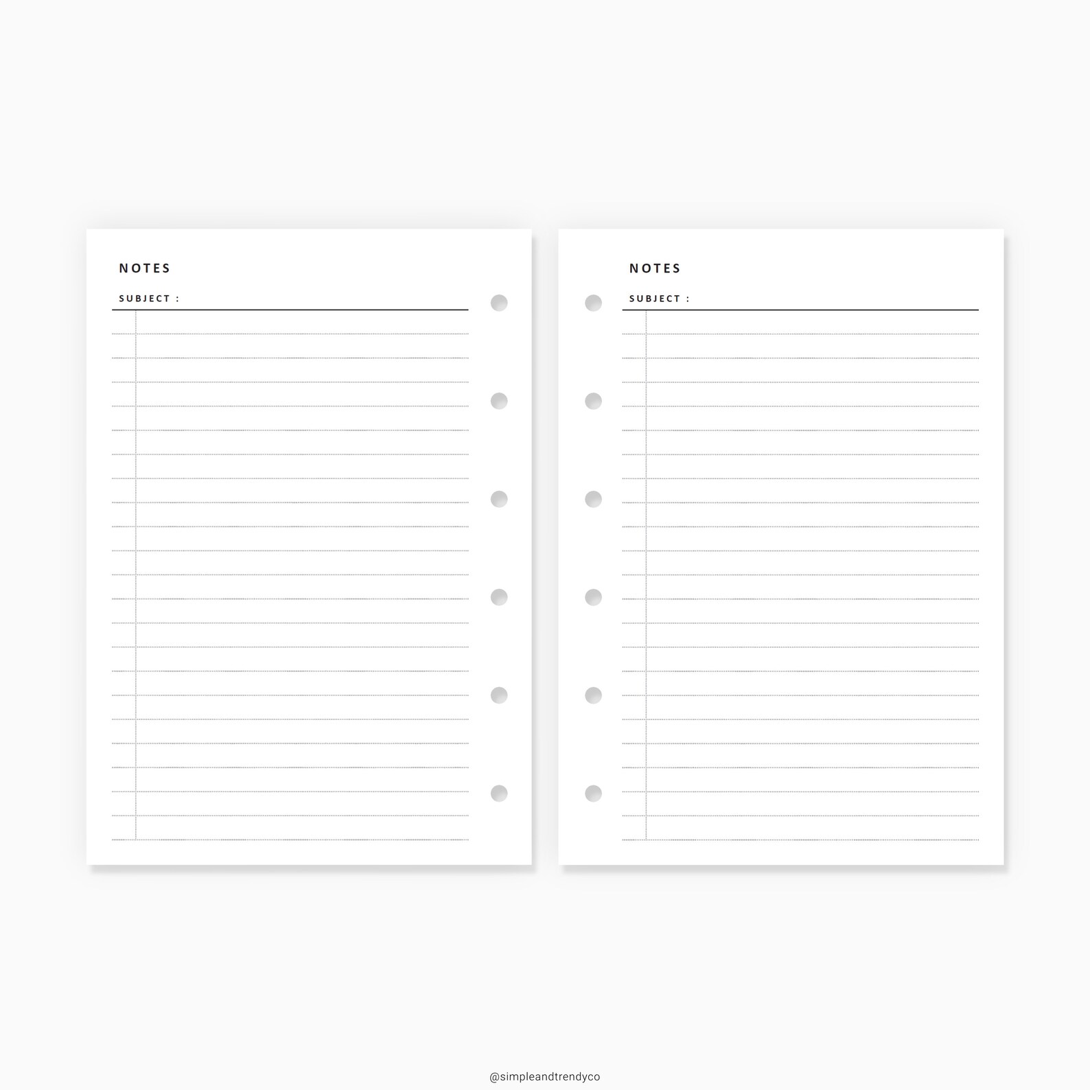 Notes Paper Pocket XL Printable Writing Paper Lined Notes | Etsy