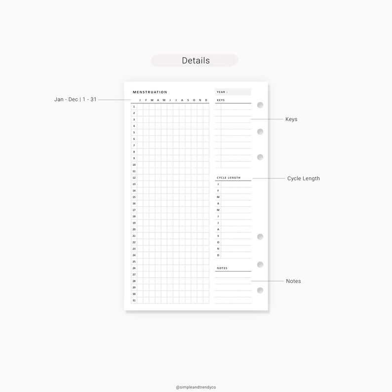 Menstrual Period Tracker FC Compact Menstruation Period | Etsy