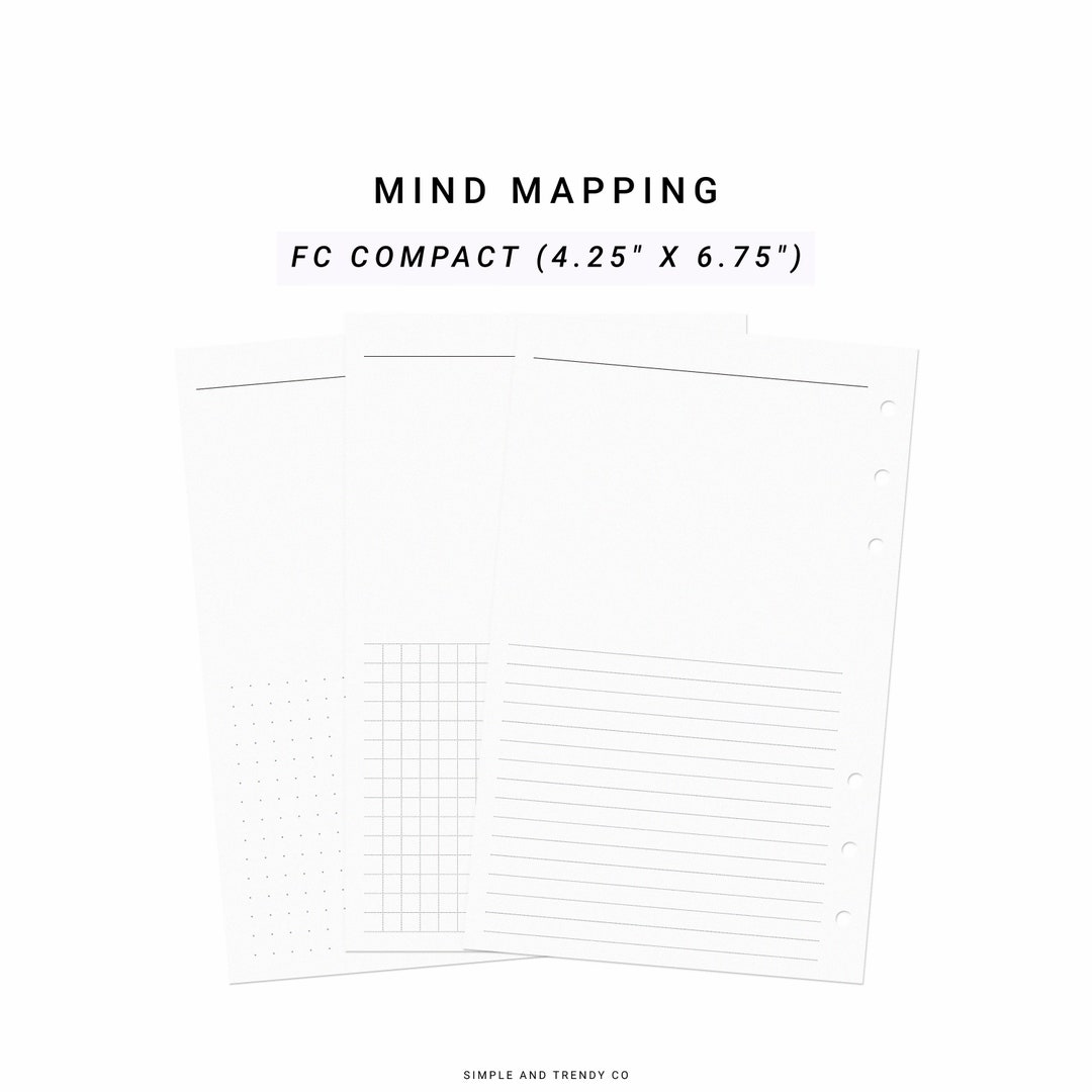 Printable Mind Map FC Compact Monthly Mind Map Planner - Etsy