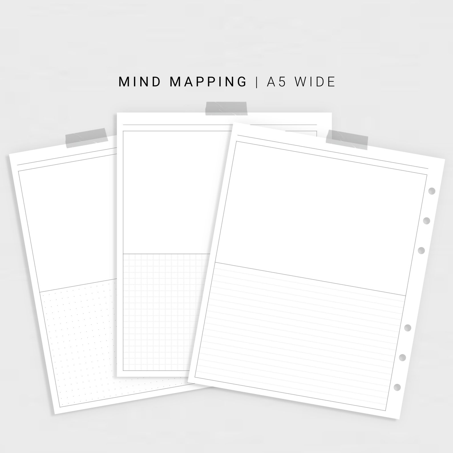 A5 Wide Printable Mind Map Monthly Mind Map Printable Notes | Etsy