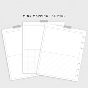 A5 Wide Printable Mind Map Monthly Mind Map Printable Notes | Etsy