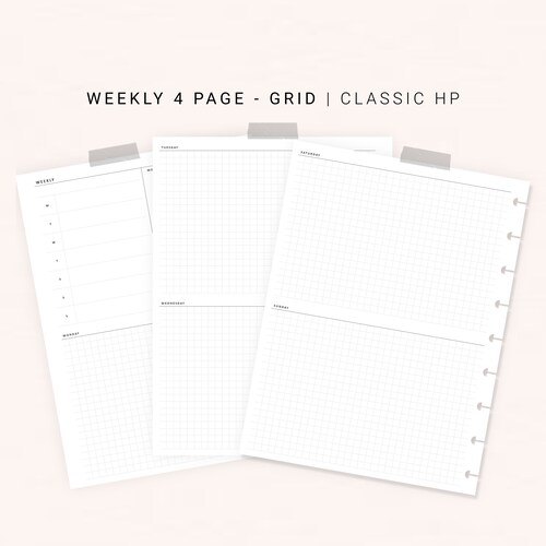 Undated Weekly Schedule Template Week on 2 Pages Planner | Etsy
