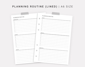 Planning Routine Printable Personal Planner Inserts | Etsy