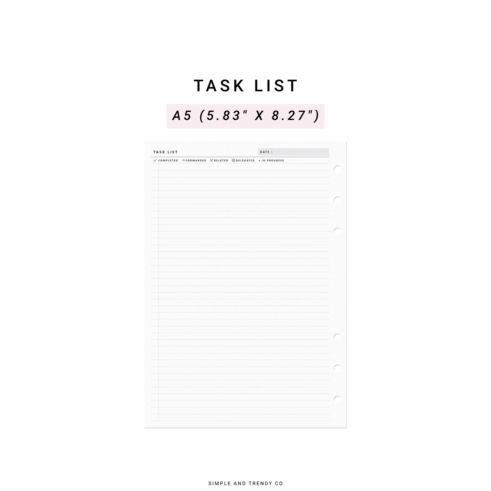 Printable to Do List A5 Planner Inserts Daily to Do List - Etsy