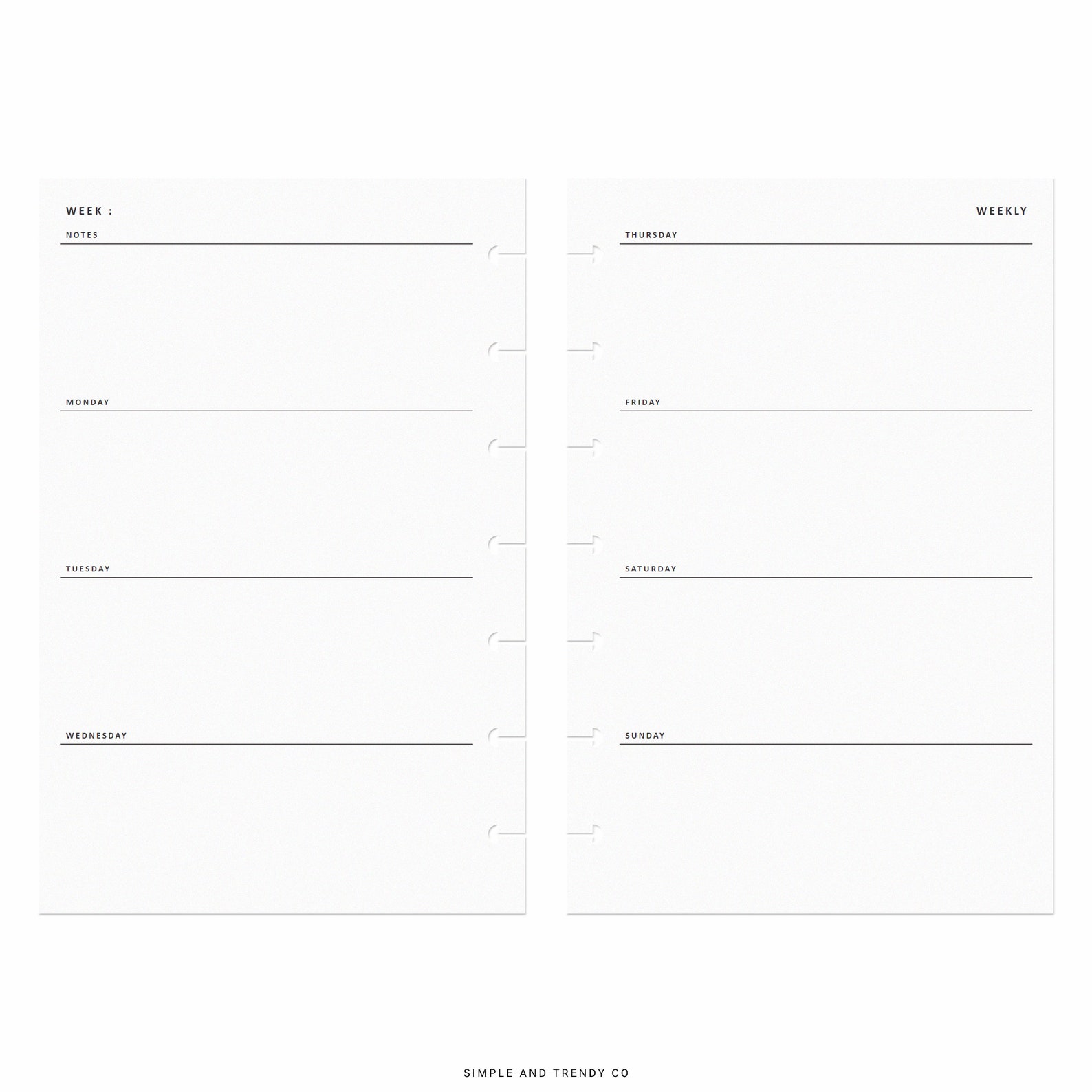 Weekly Planner Printable Happy Planner Mini Weekly Schedule - Etsy