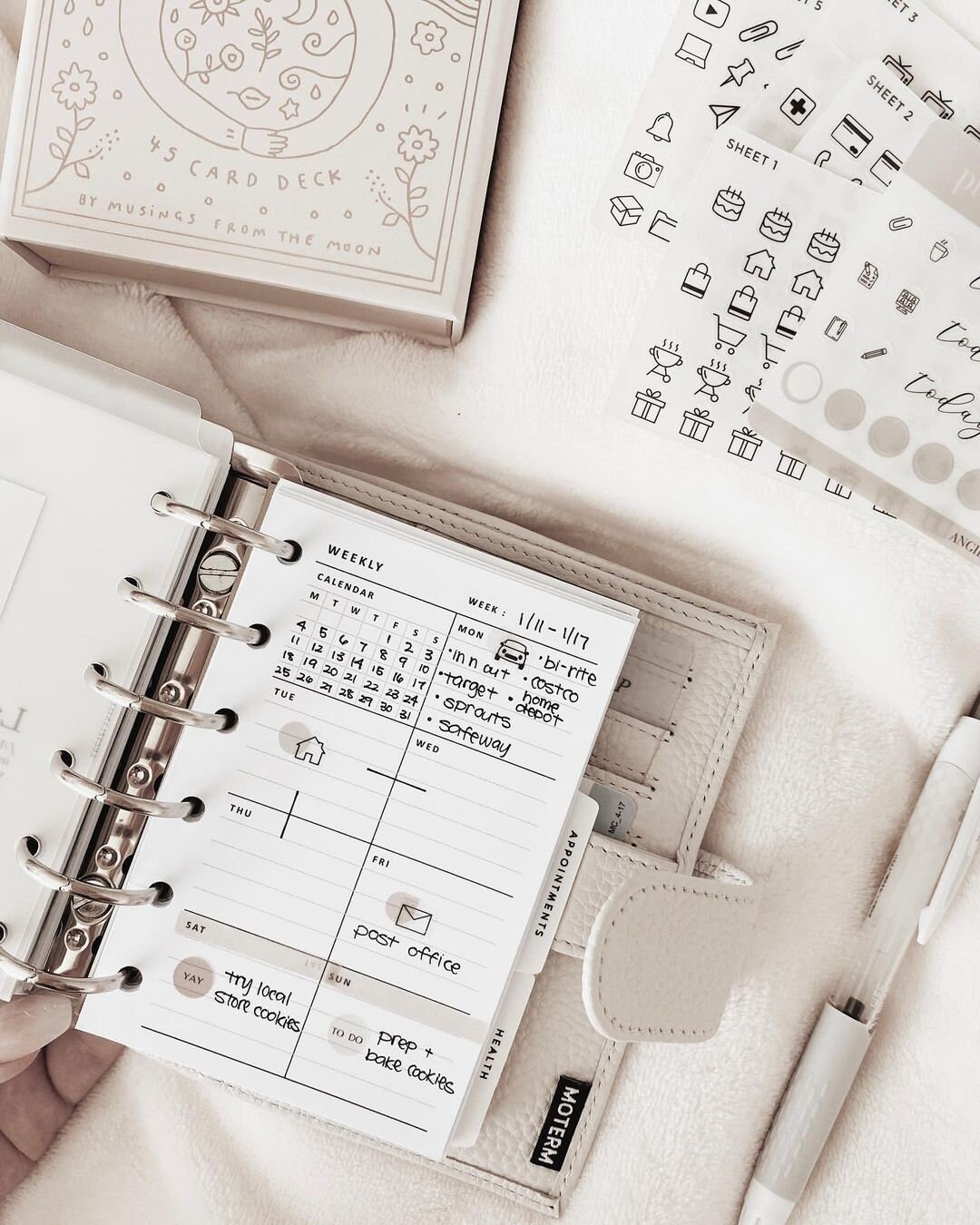 Week on One Page Printable Pocket Size Weekly 1 Page Vertical | Etsy