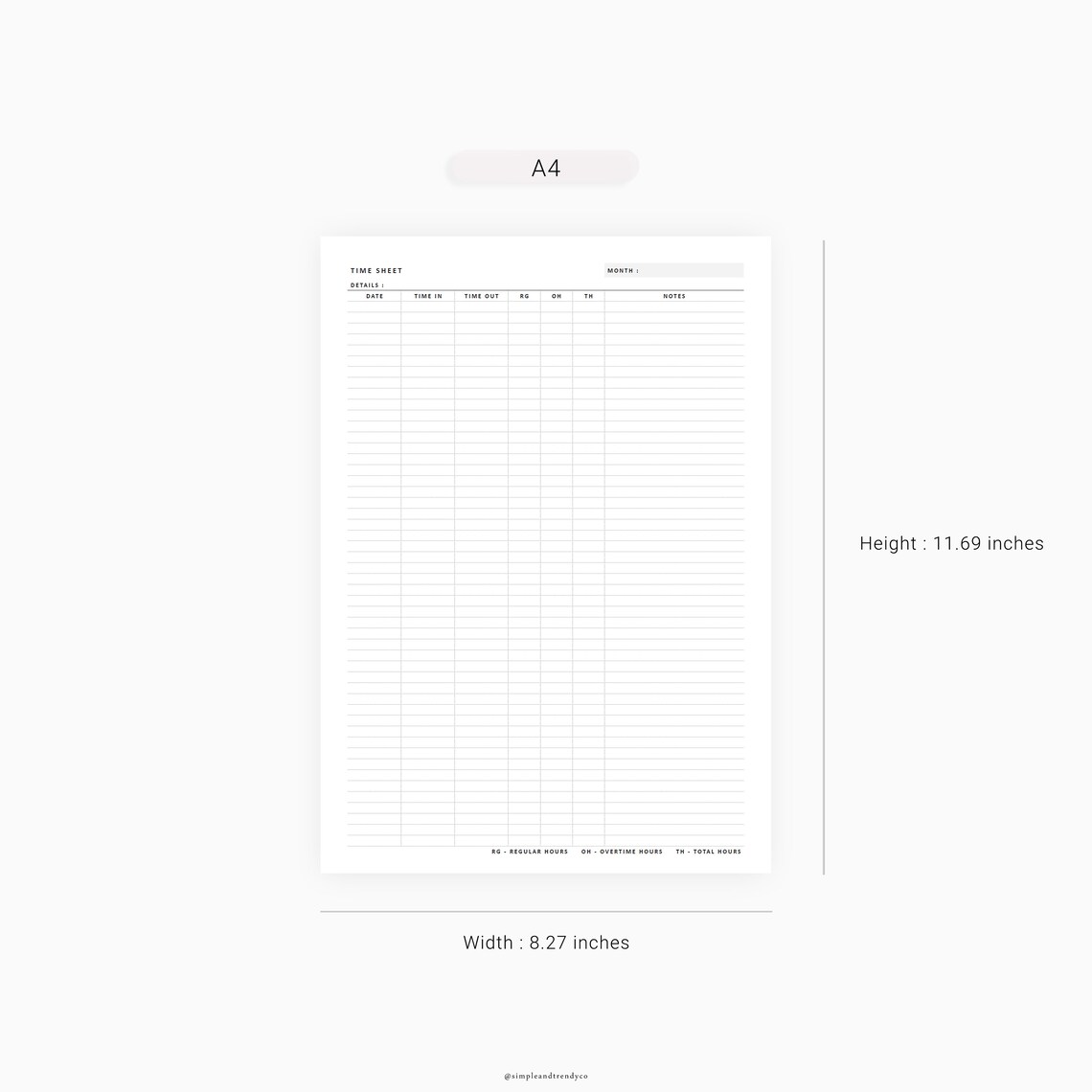 time-sheet-log-printable-a4-us-letter-size-time-card-etsy