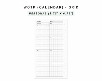 Week on One Page Printable FC Compact, Weekly 1 Page Vertical Weekly ...