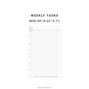Weekly Planner Printable Happy Planner Mini, Weekly Agenda Weekly ...