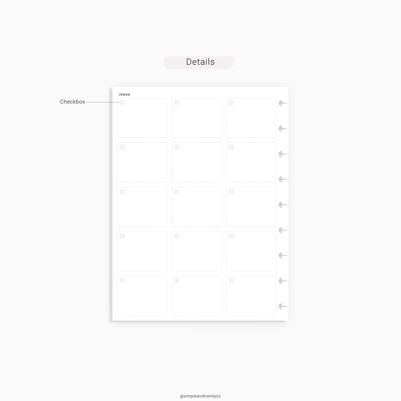 Printable Inbox Happy Planner Classic Inbox Insert Inbox | Etsy