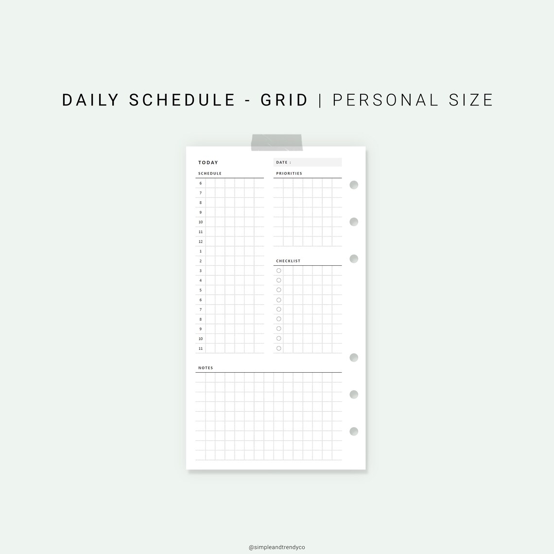 Daily Planner Printable Personal Planner Inserts Daily | Etsy