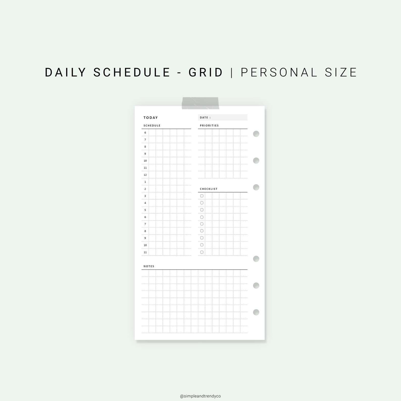 Daily Planner Printable Personal Planner Inserts Daily | Etsy