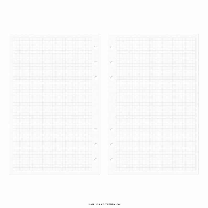 Study Note Paper Dotted Grid Half Size Half Letter Inserts - Etsy