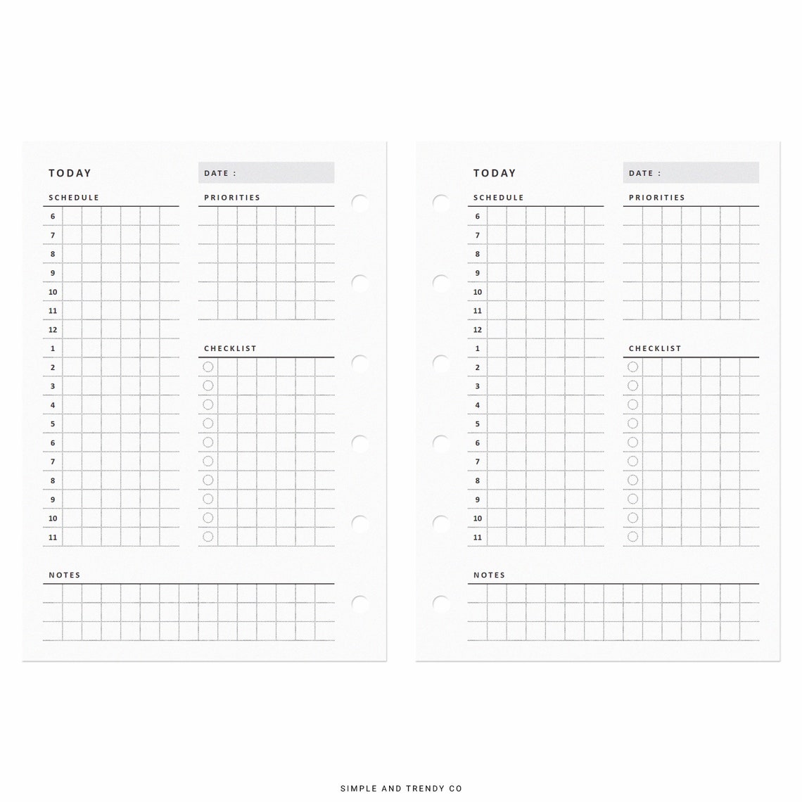 Daily Planner Printable Pocket XL Daily Planners and - Etsy