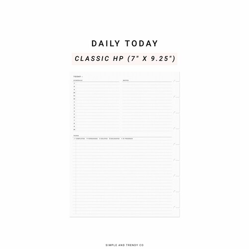 Daily Planner Happy Planner Classic PDF Day Planner - Etsy