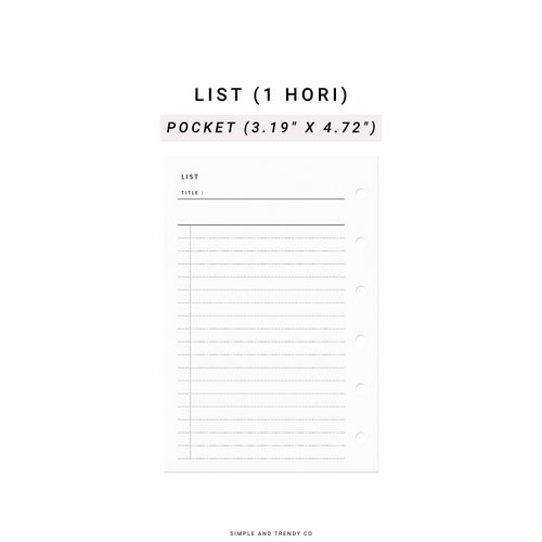 List Tracker Pocket Size Grocery List Shopping List Wish - Etsy