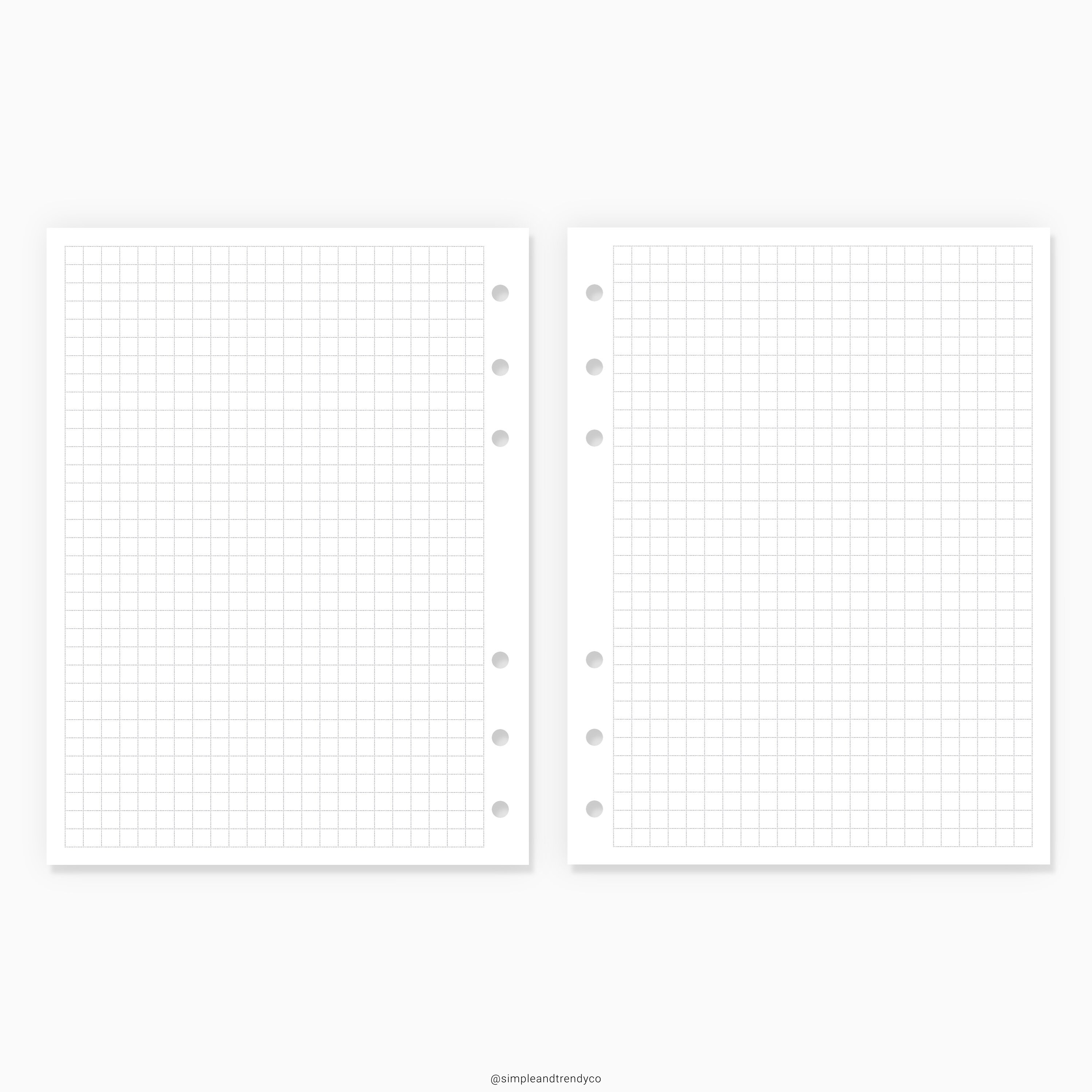 B6 Rings Dot Grid Lined Paper B6 Inserts B6 size Printable | Etsy