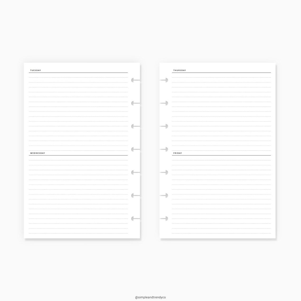 Undated Weekly Planner Printable Happy Planner Mini Weekly | Etsy