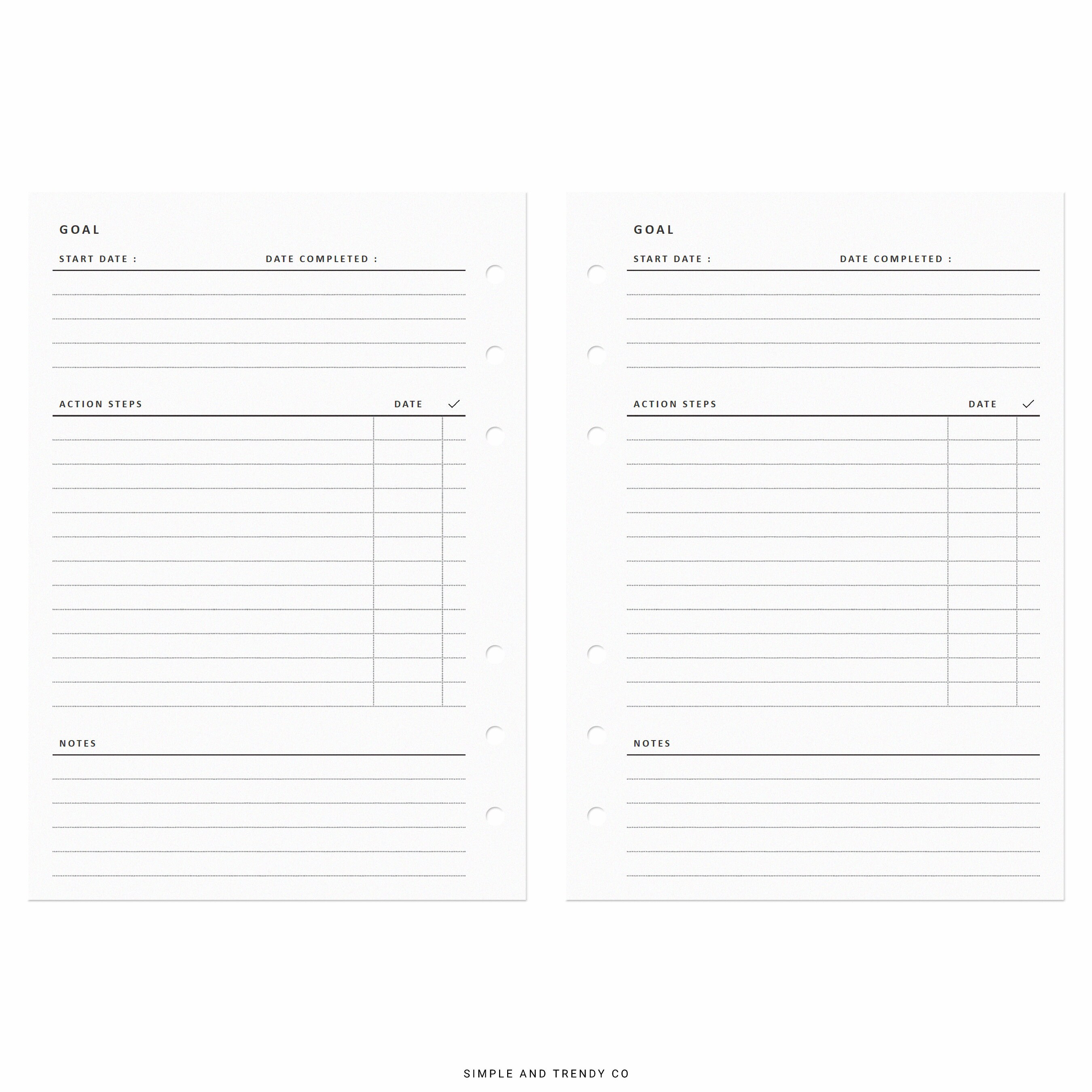 Goal A6 Inserts Goal Setting Goal Planner Goal Tracker - Etsy Goal A6 Inserts Goal Setting Goal Planner Goal Tracker - Etsy