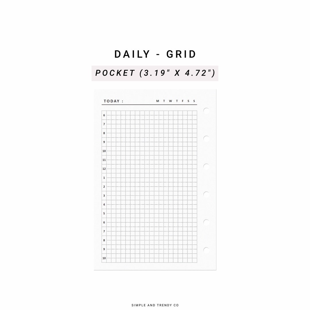 Daily Planner Pocket Size PDF, Day Planner Productivity Planner, Daily ...