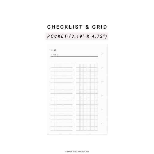 To Do List Printable Pocket Size Grocery List Travel - Etsy