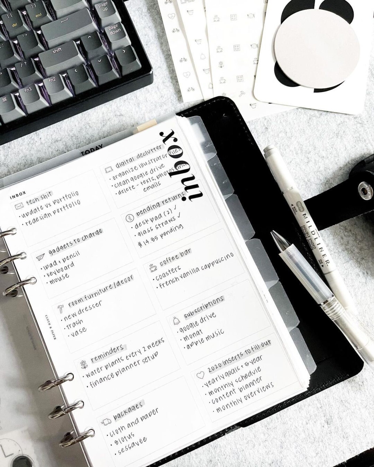 Printable Inbox A5 Planner Inserts Inbox Insert Inbox Tracker - Etsy